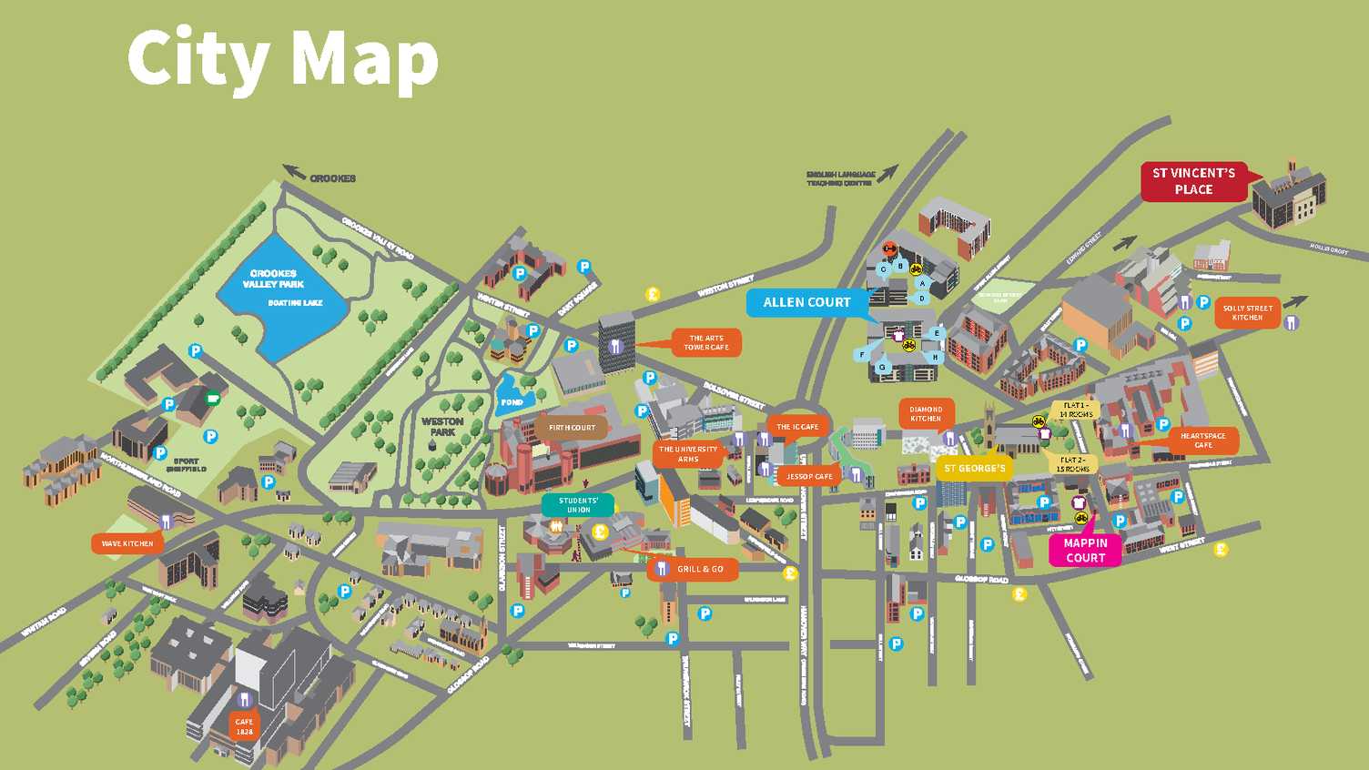 Map of Venues | Cafes and bars | The University of Sheffield